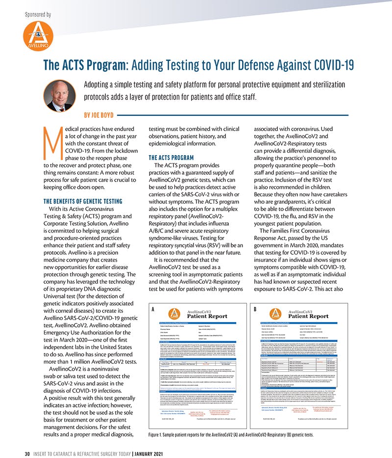 The ACTS Program: Adding Testing to Your Defense Against COVID-19 ...