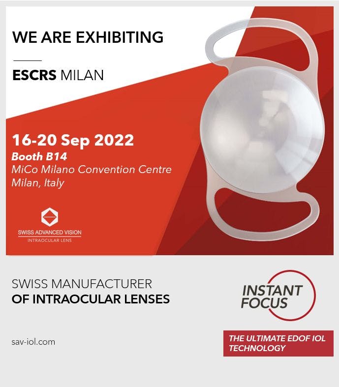 SAV-IOL to Showcase IOL Technology at ESCRS 2022 - Eyewire+
