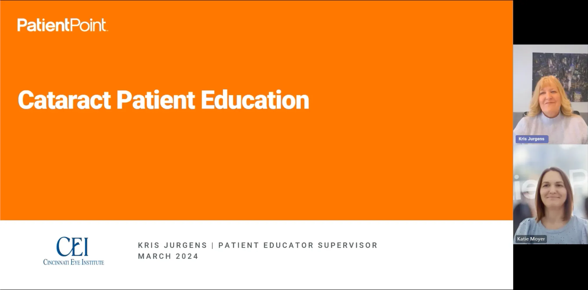 Cataract Patient Education Webinar - Eyetube