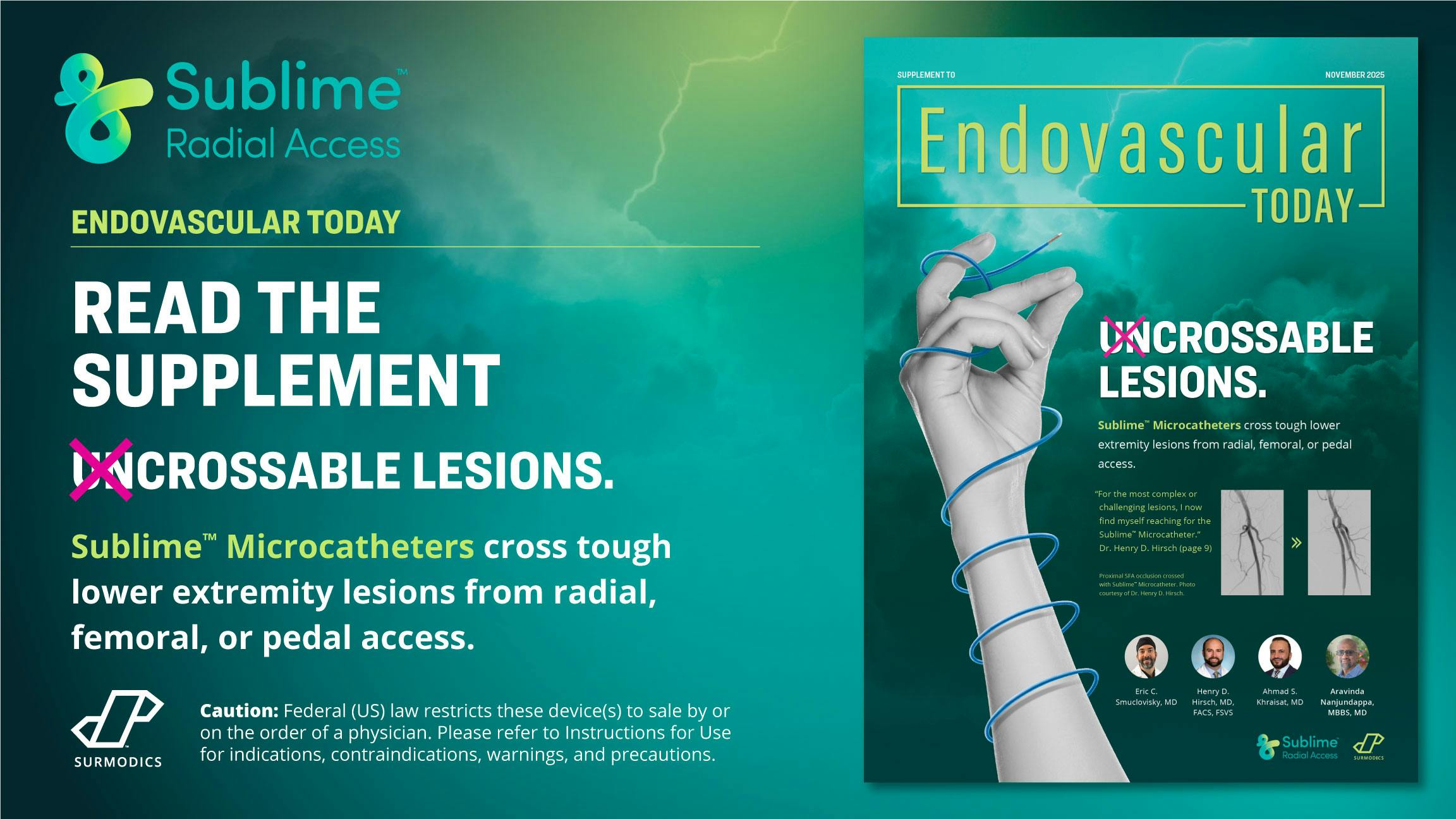 Treating From Wrist to Foot With the Sublime™ Radial Access Platform ...