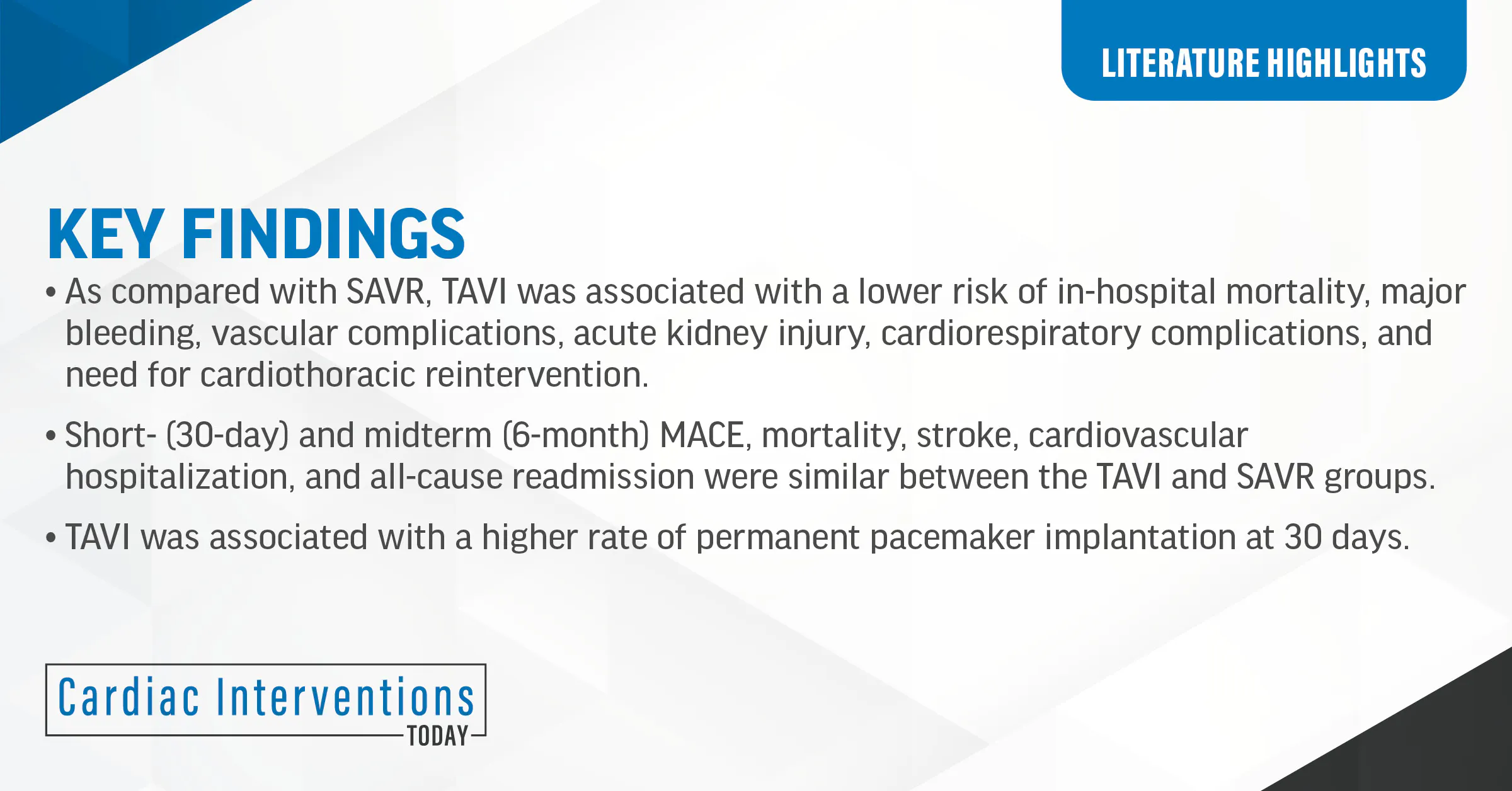 Study Compares Early Outcomes of TAVI Versus SAVR in Real-World ...