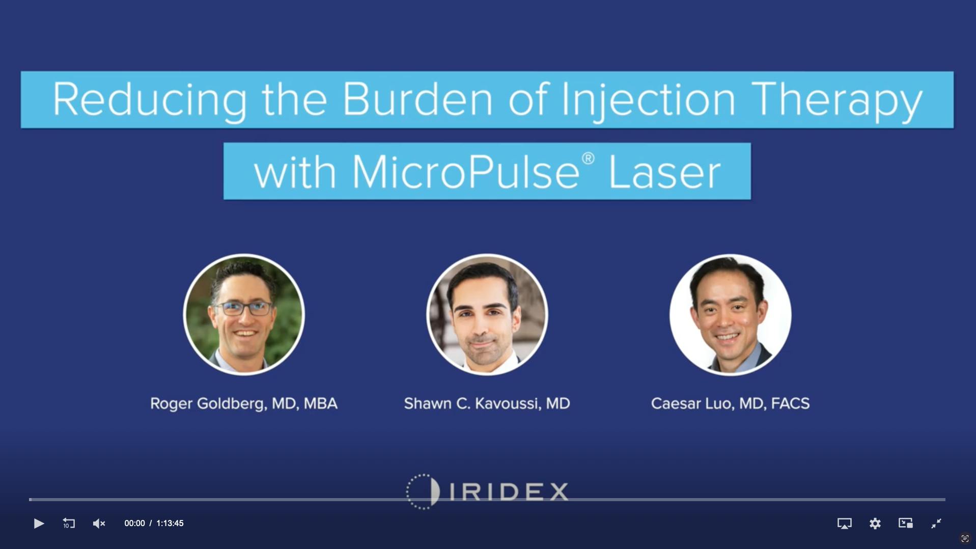 Reducing the Burden of Injection Therapy with MicroPulse Laser - Eyetube