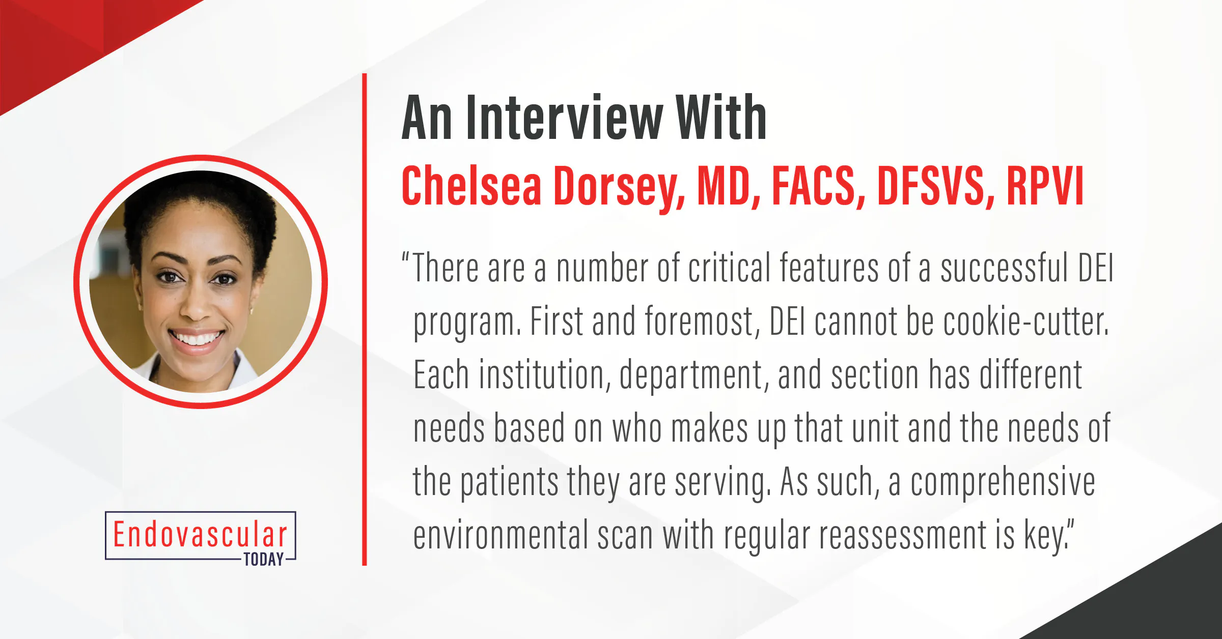 An Interview With Chelsea Dorsey, MD, FACS, DFSVS, RPVI - Endovascular ...