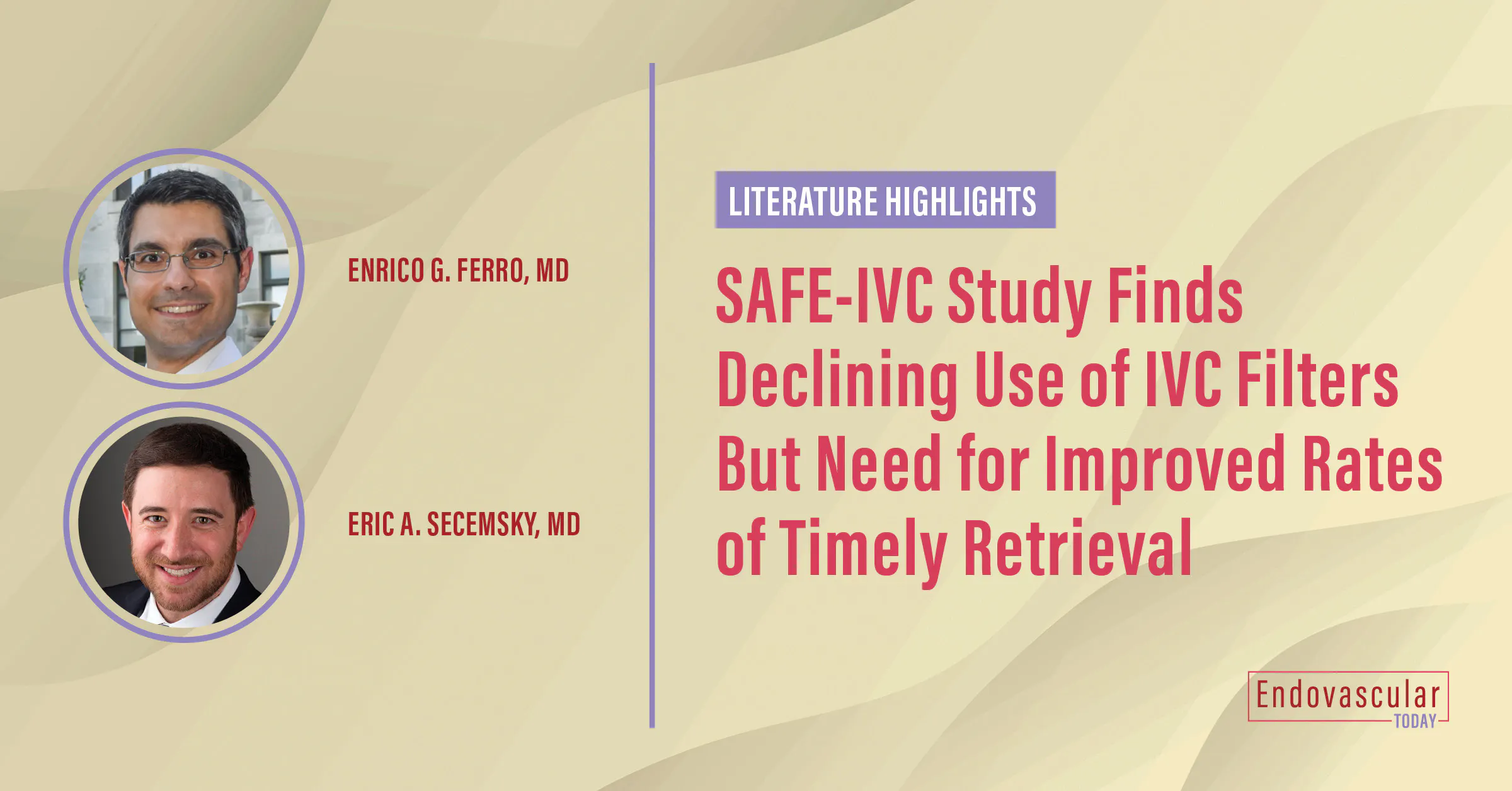 SAFE-IVC Study Finds Declining Use of IVC Filters But Need for Improved ...