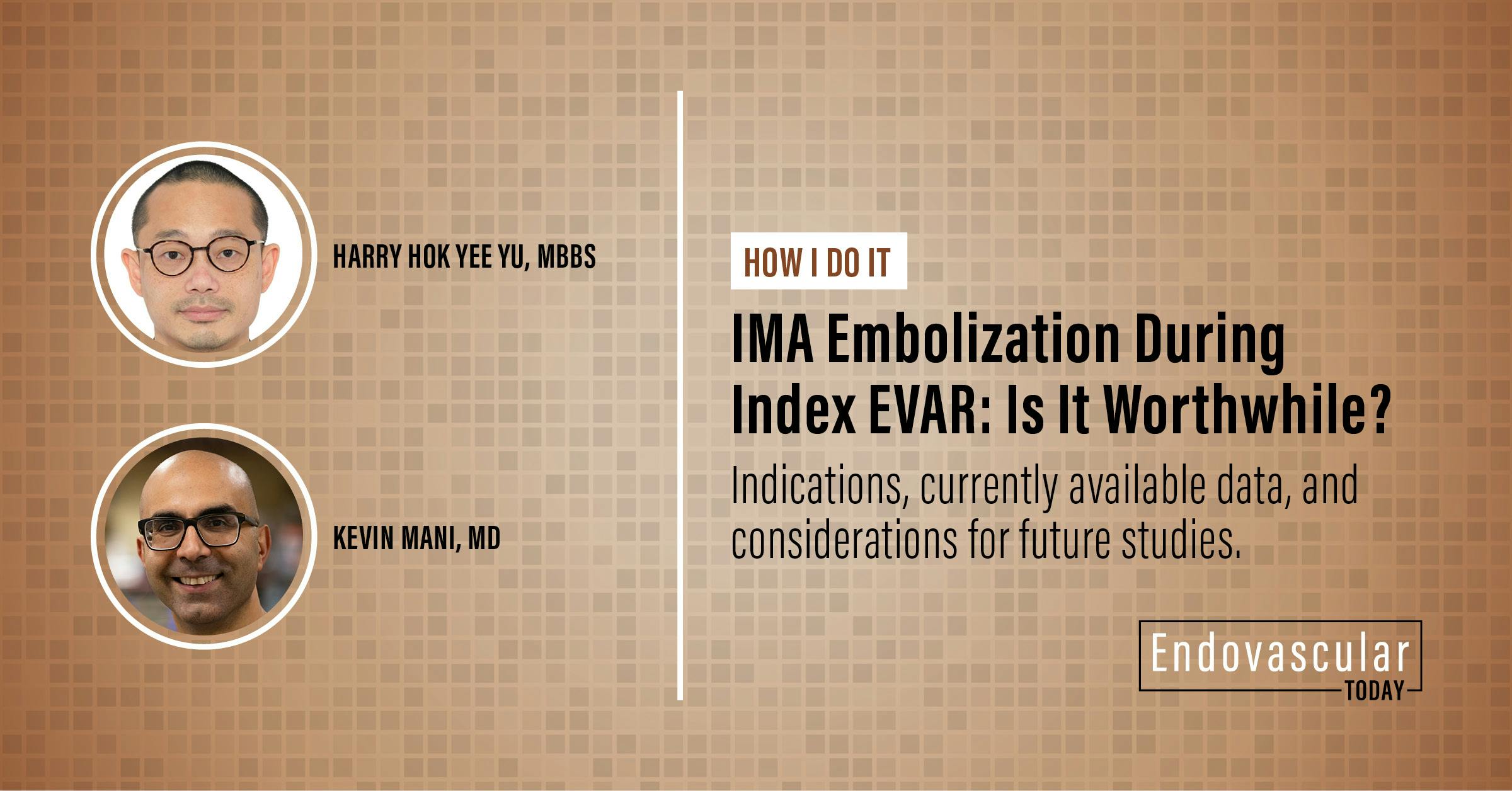 IMA Embolization During Index EVAR: Is It Worthwhile? - Endovascular Today