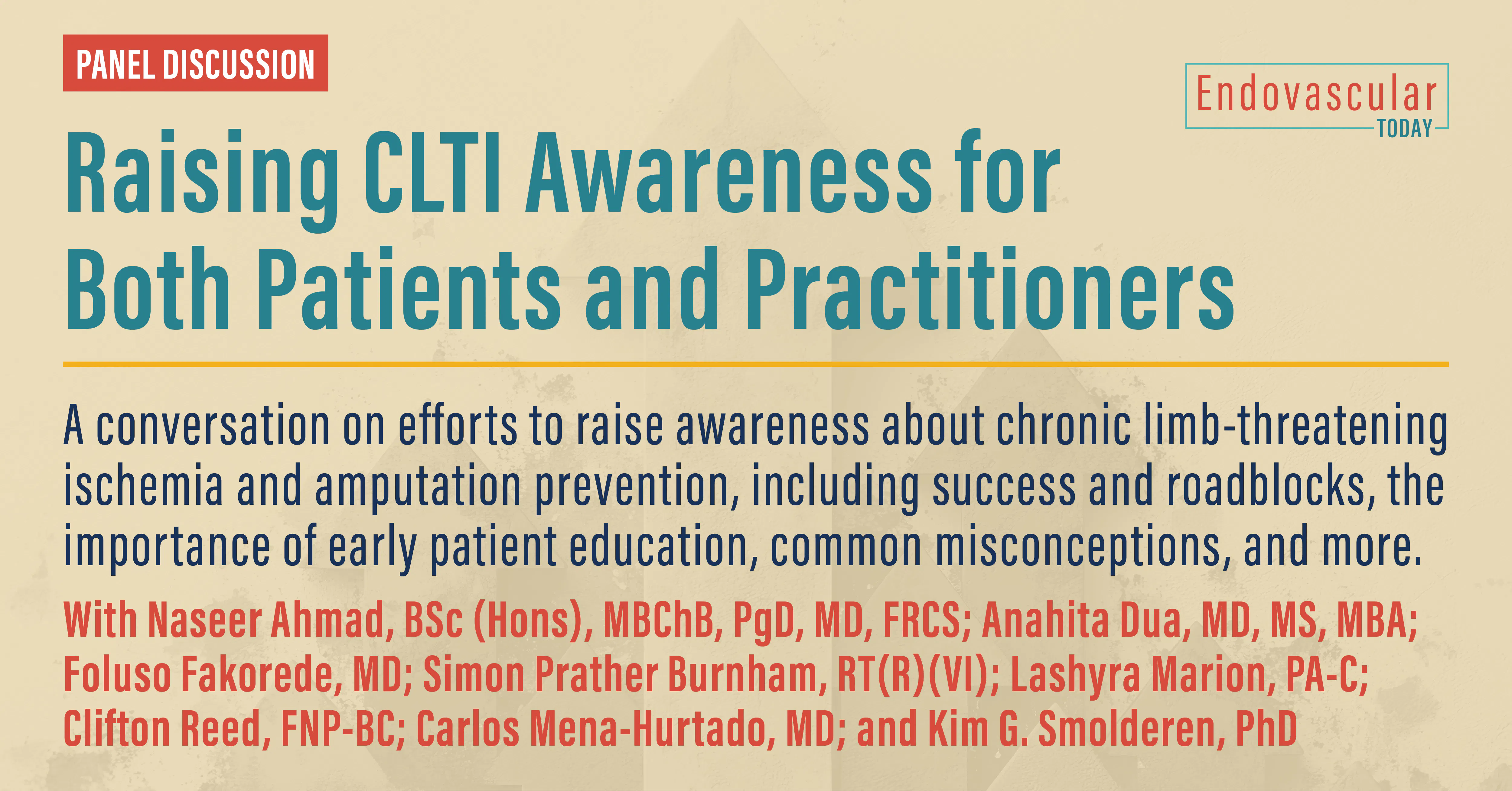 Raising CLTI Awareness for Both Patients and Practitioners ...