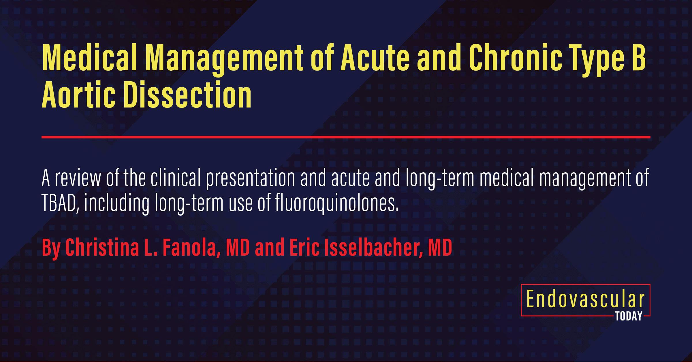 Medical Management of Acute and Chronic Type B Aortic Dissection ...