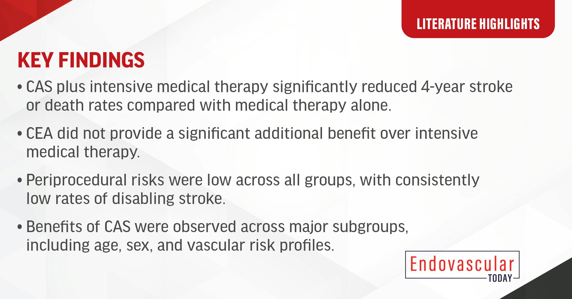 CREST-2 Shows Reduced Stroke Risk With Carotid Artery Stenting Plus ...