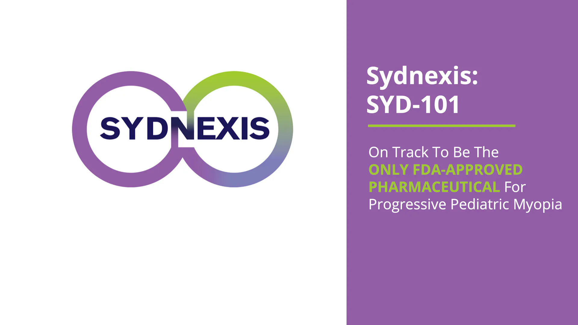 FDA Accepts Sydnexis' NDA for Pediatric Myopia Drug Candidate SYD-101 ...